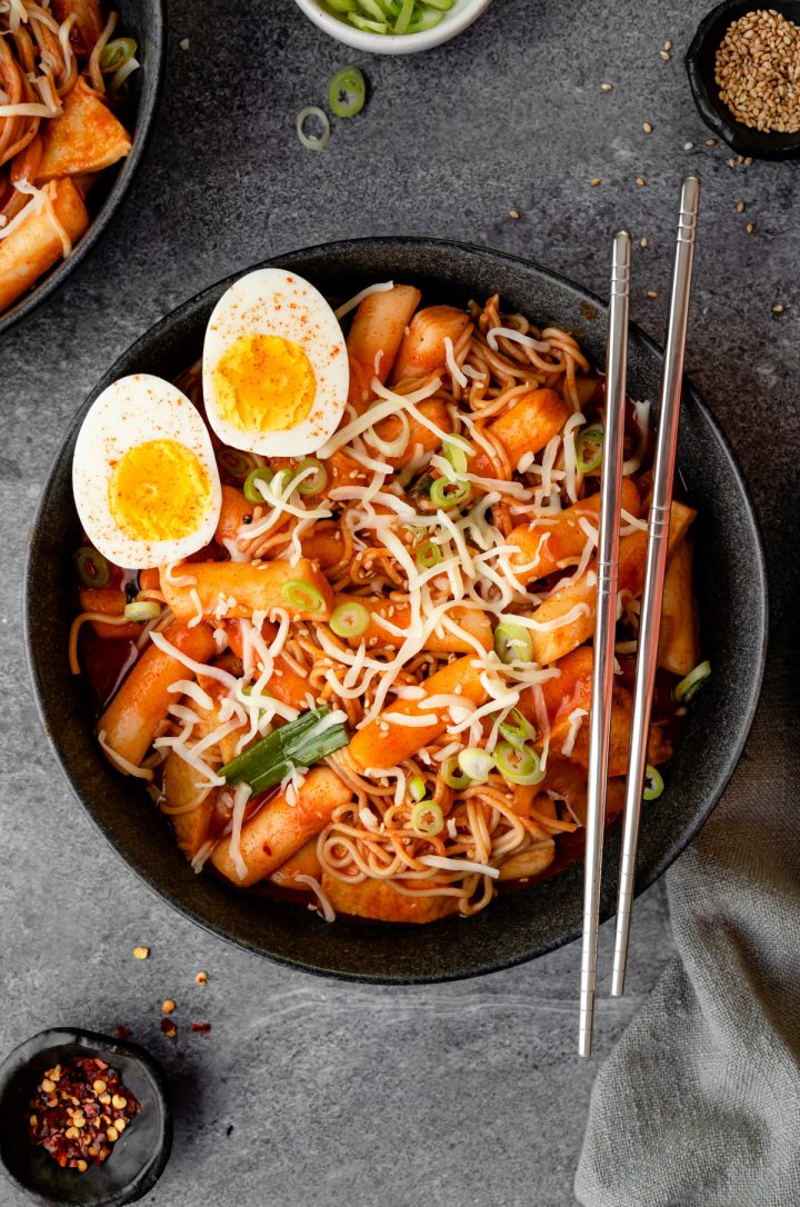 Rabokki (Tteokbokki + Ramen) - Balance With Jess