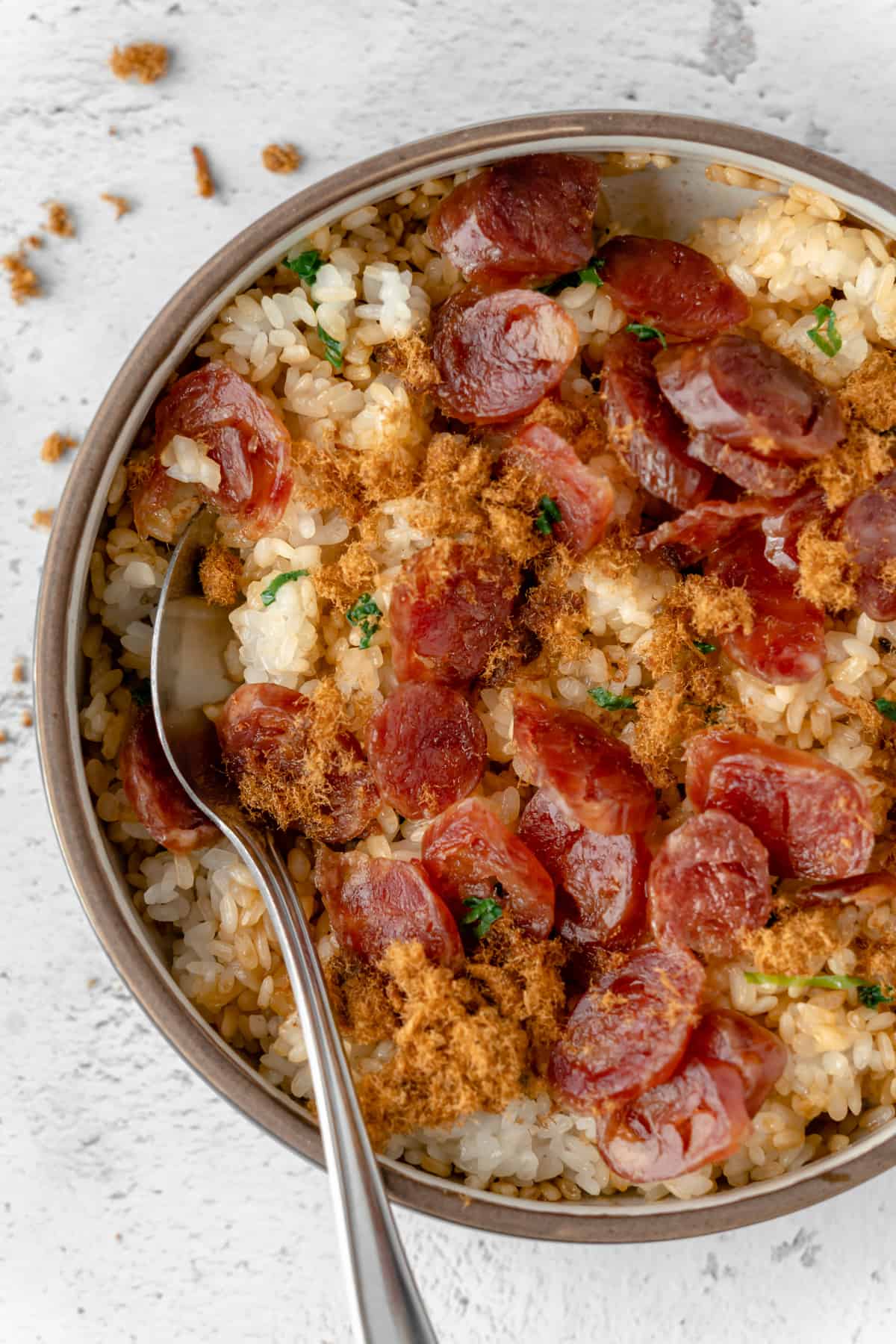 Vietnamese Sticky Rice with Chinese Sausage (Xoi Lap Xuong) - Balance ...
