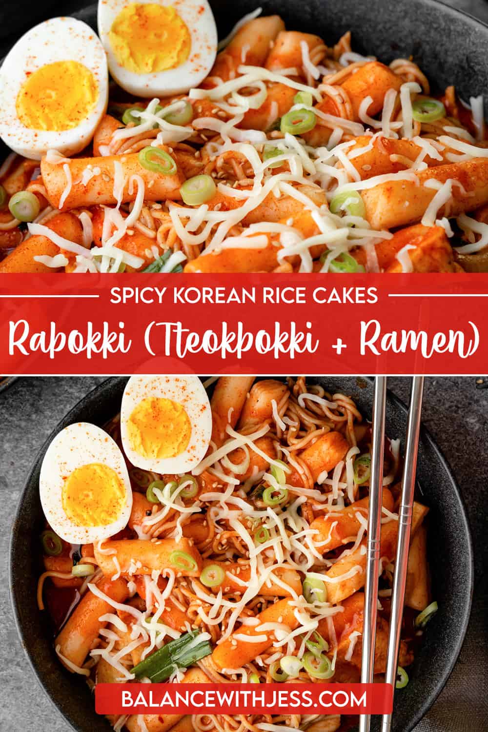 Rabokki (Tteokbokki + Ramen) - Balance With Jess