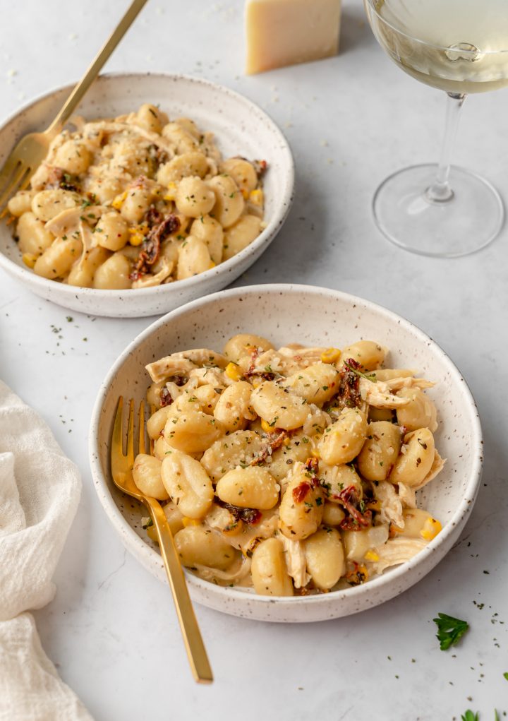 One Pan Creamy Chicken and Gnocchi - Balance With Jess