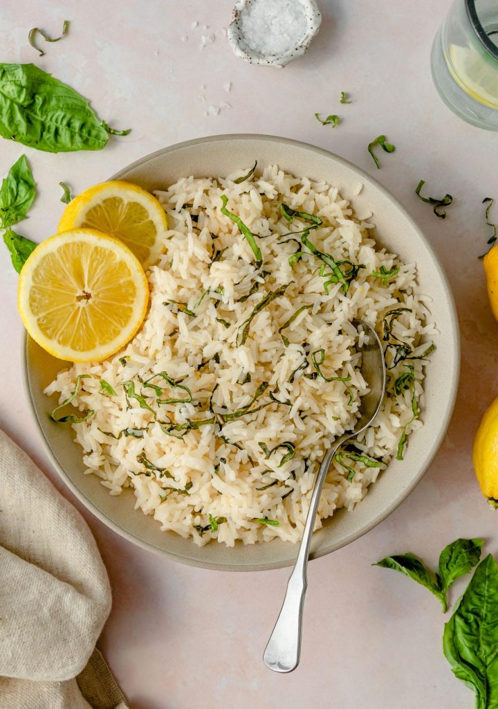 Lemon Basil Rice - Balance With Jess