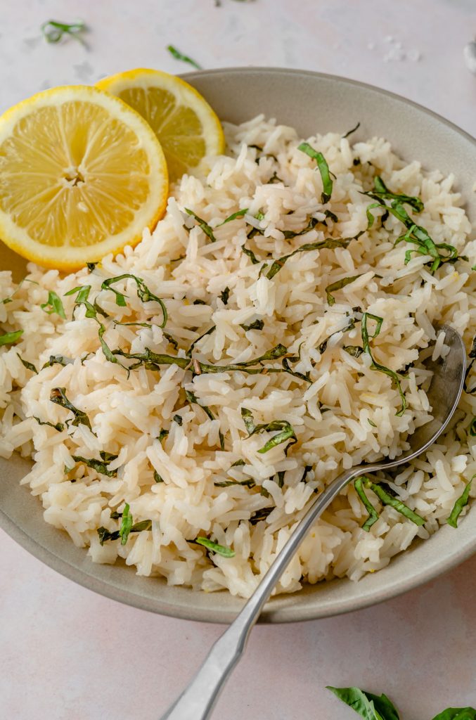 Lemon Basil Rice - Balance With Jess