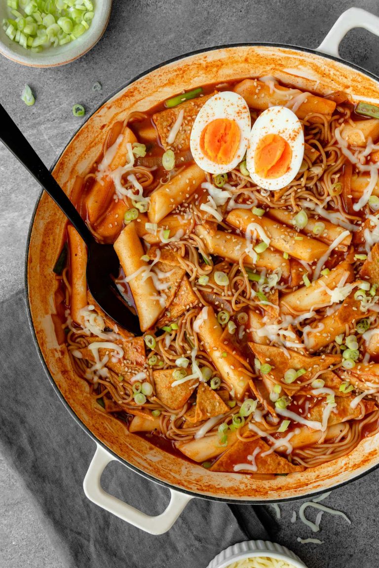 Rabokki (Tteokbokki + Ramen) - Balance With Jess