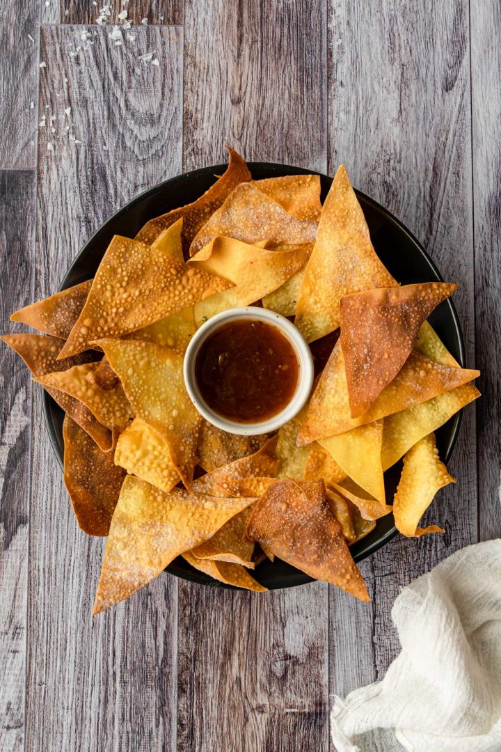 Air Fryer Wonton Chips - Balance With Jess