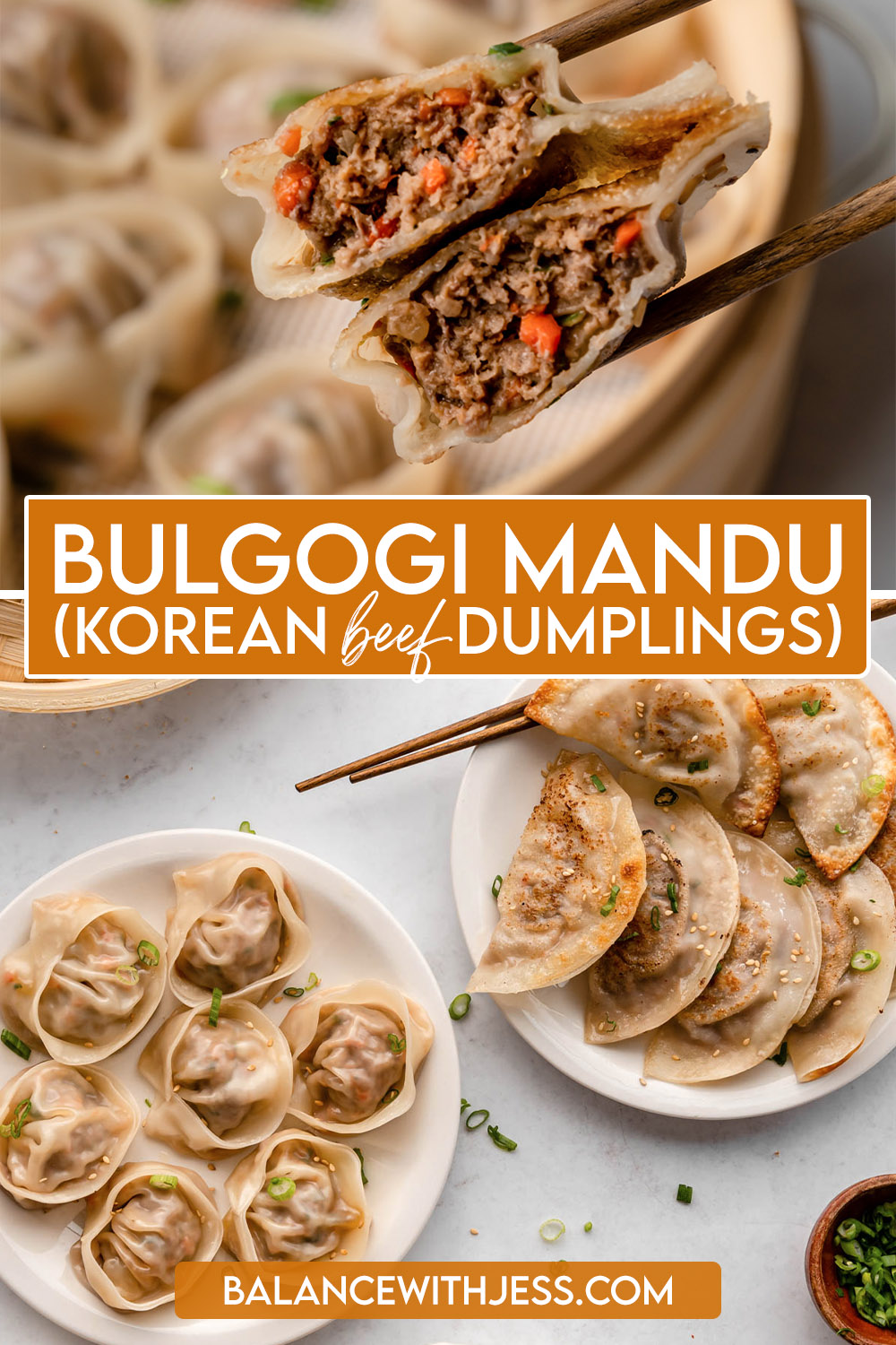 Beef Bulgogi Mandu (Korean Beef Dumplings) - Balance With Jess